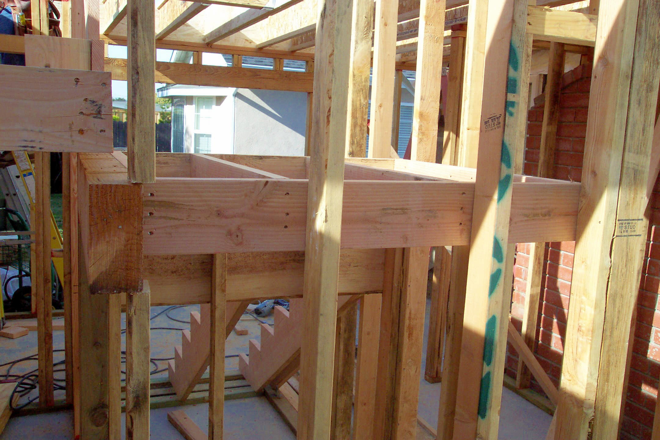 Lower Stair Landing Framing